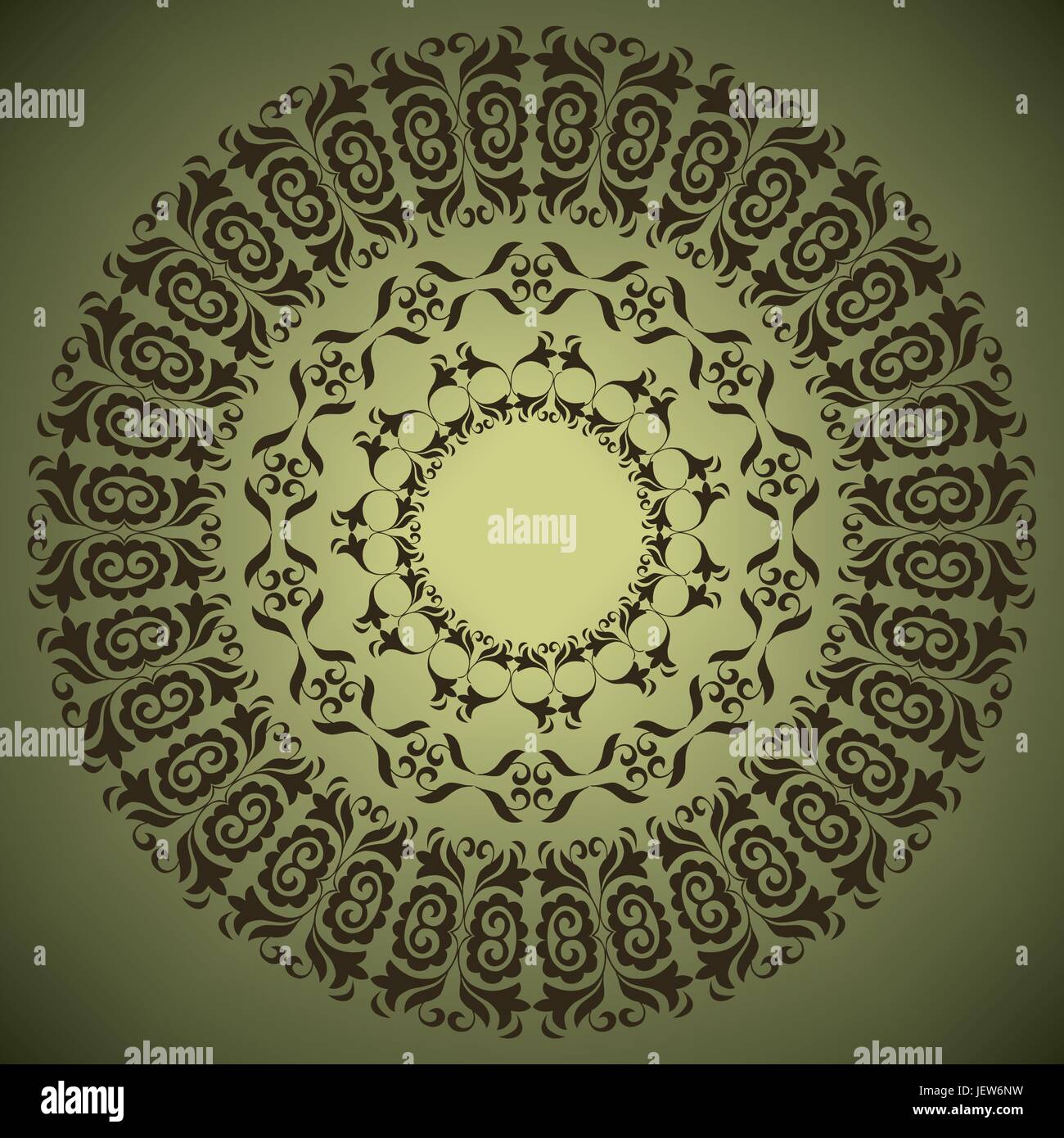 illustration, islamic, pattern, oriental, vector, frame, border ...