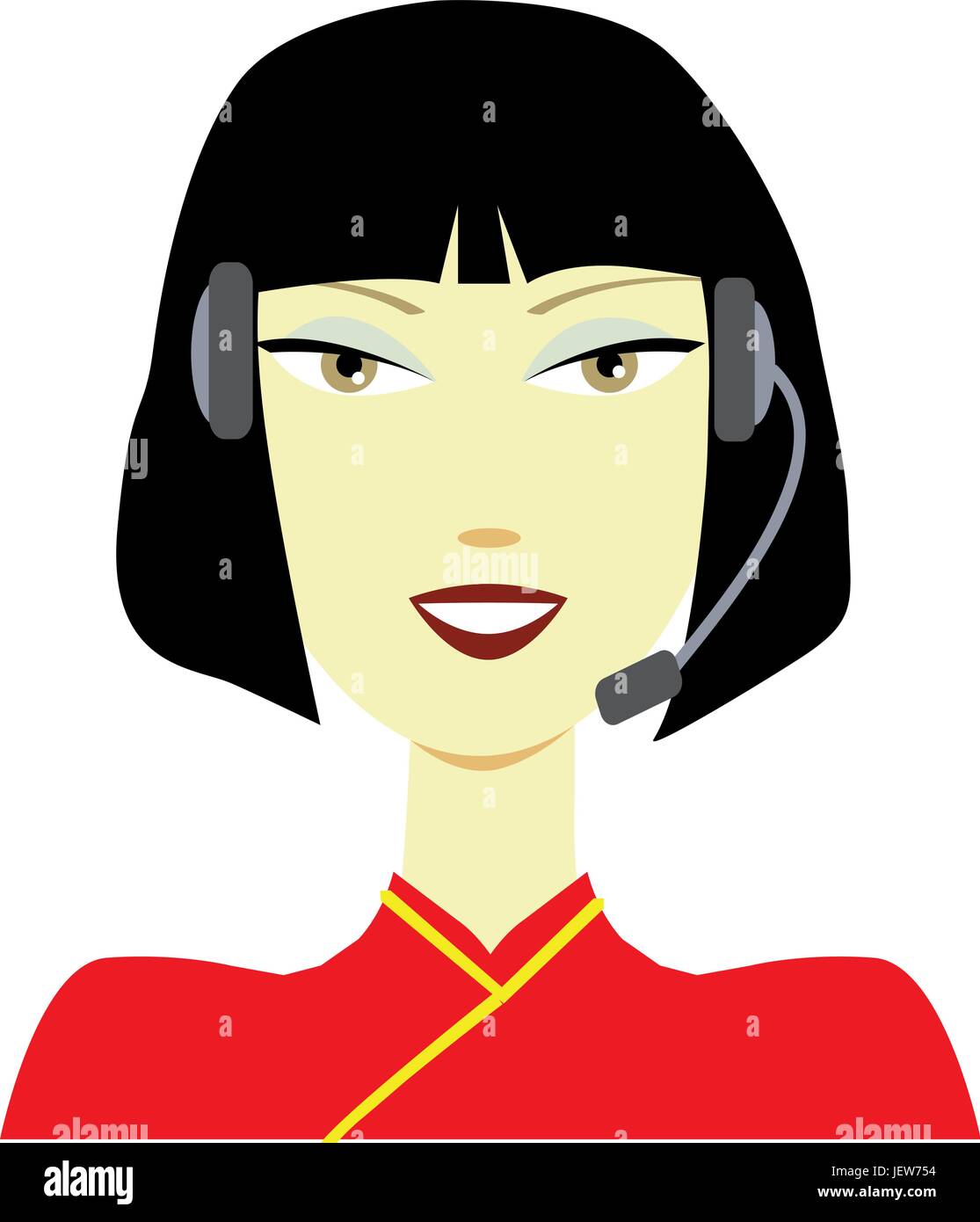Japanese call center operator Stock Vector Images - Alamy
