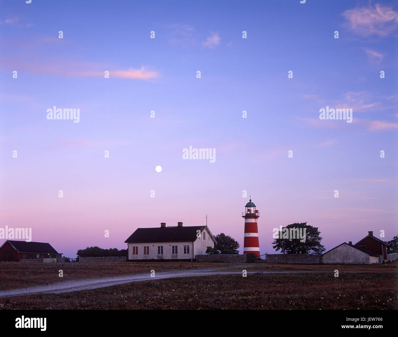 Red lighthouse full moon hi-res stock photography and images - Alamy