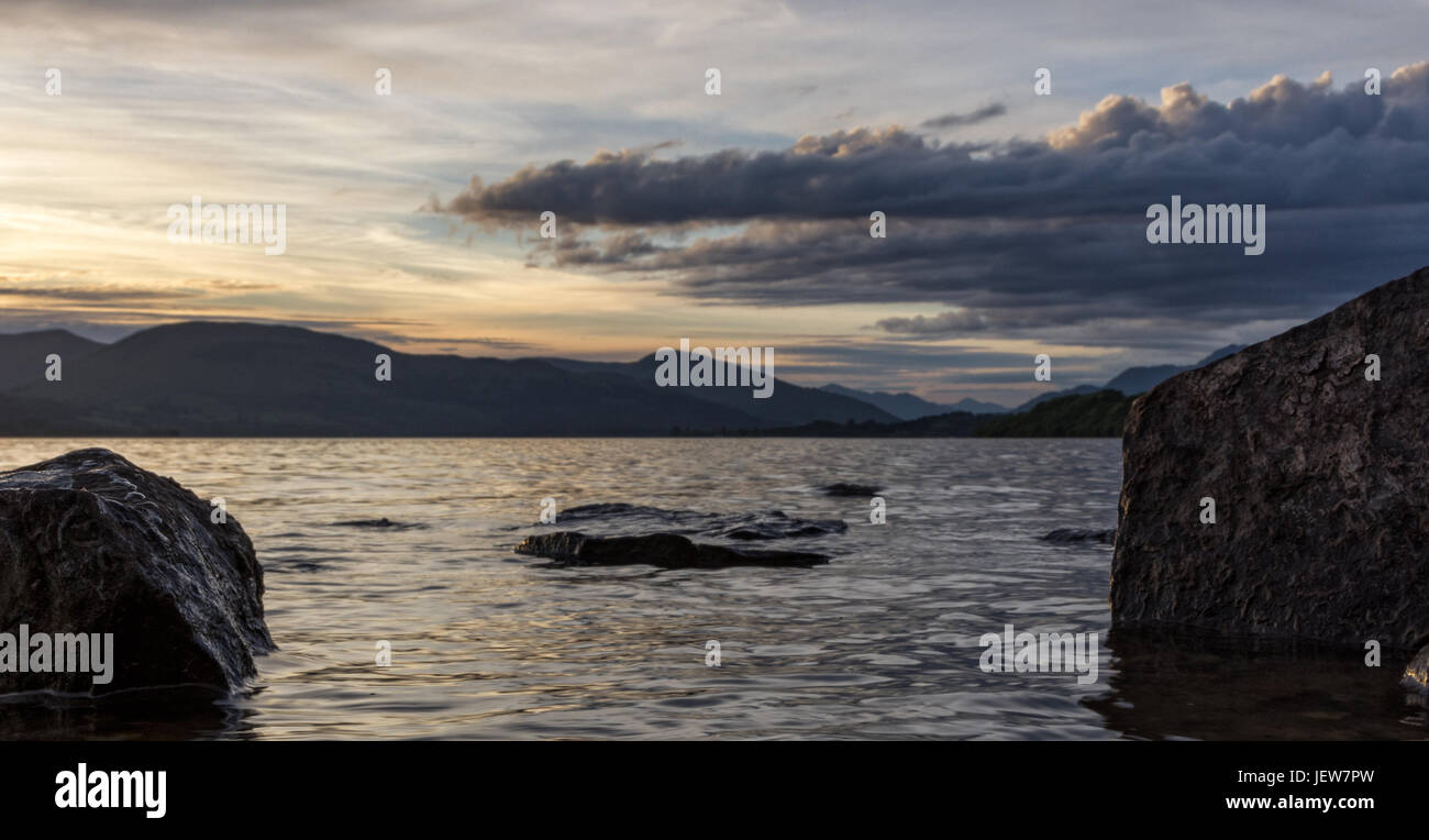 Sunset of the iconic Loch Lomond Stock Photo - Alamy