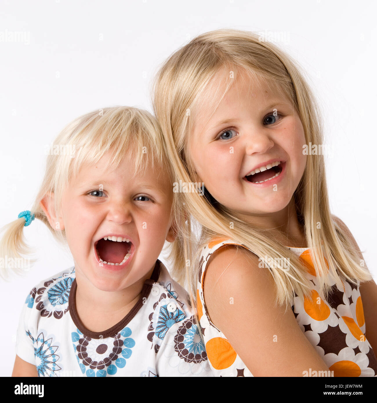 Portrait of two sisters Stock Photo - Alamy