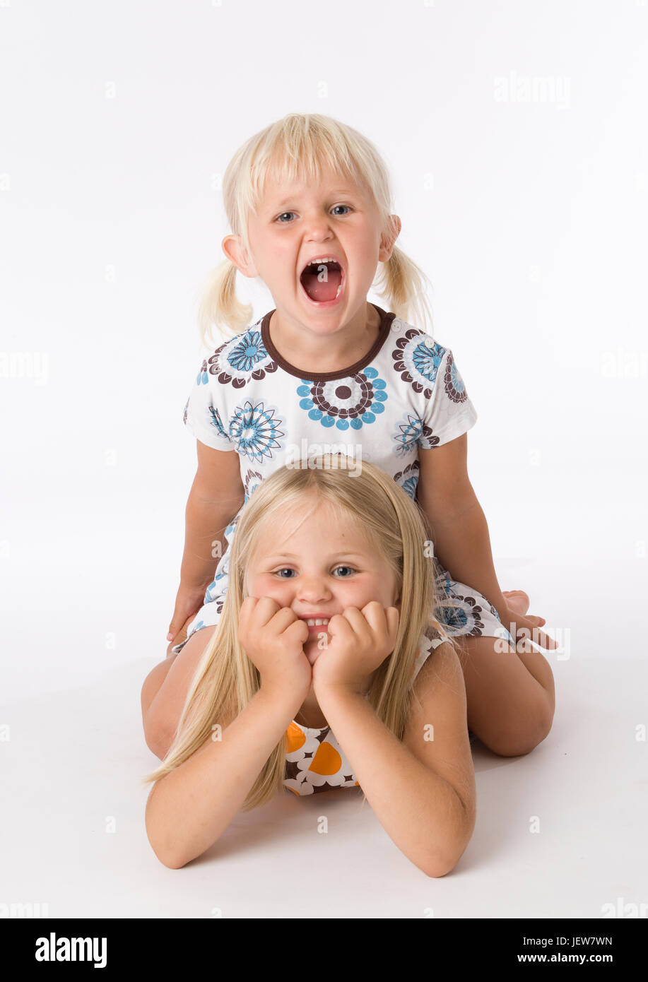 Portrait of two sisters Stock Photo - Alamy