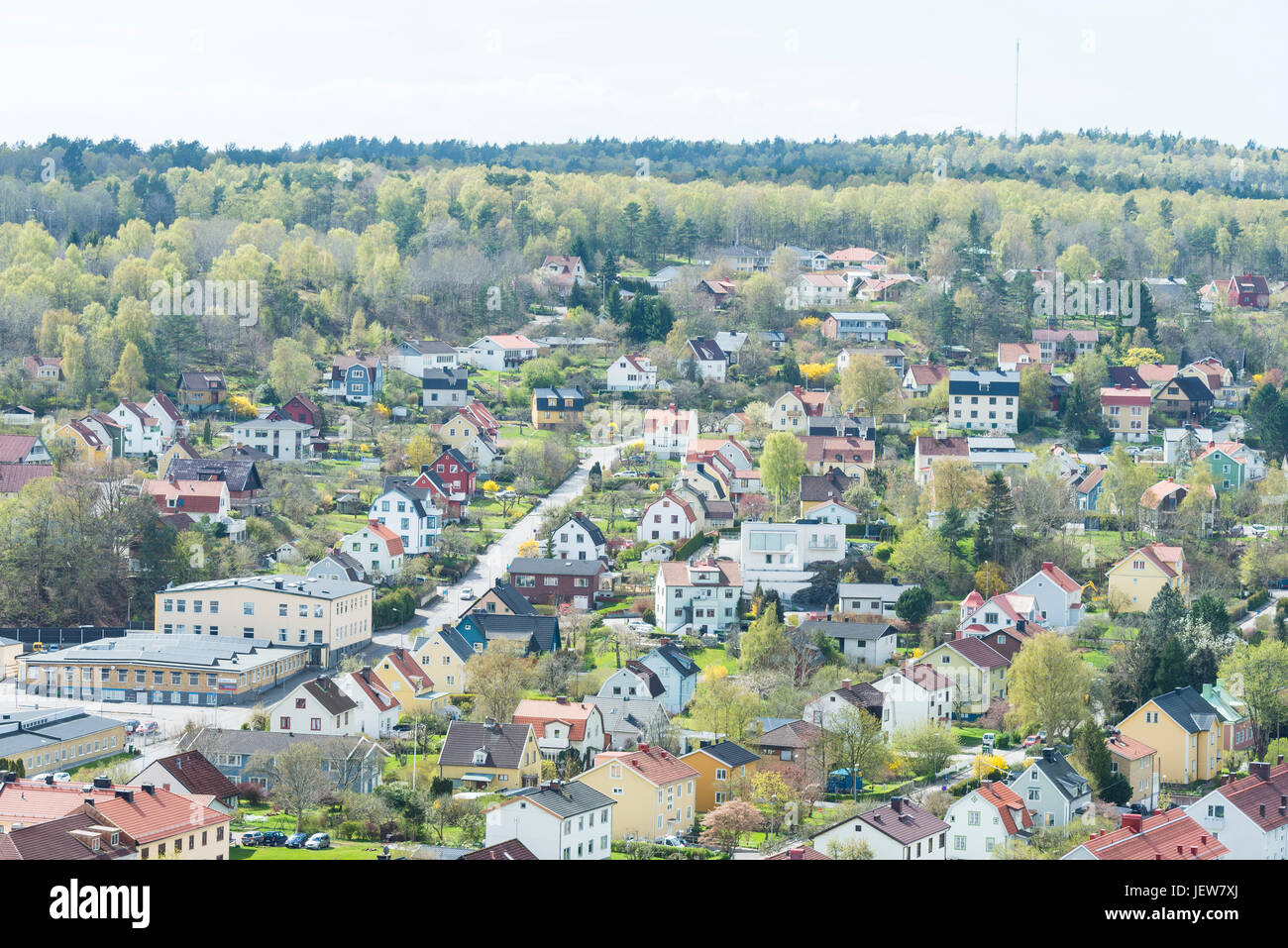 Buildings in suburb area Stock Photo - Alamy