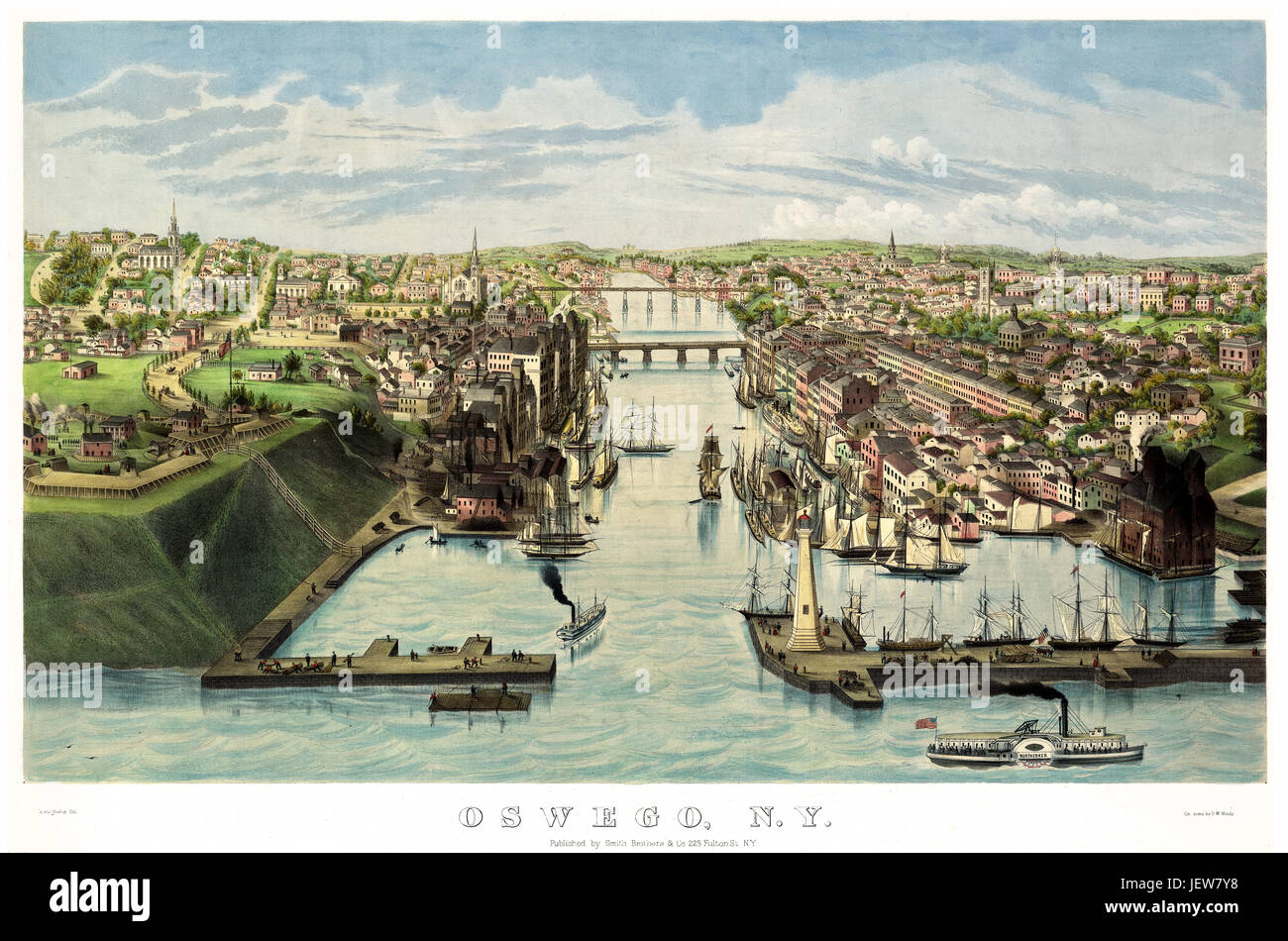 Oswego map hi-res stock photography and images - Alamy