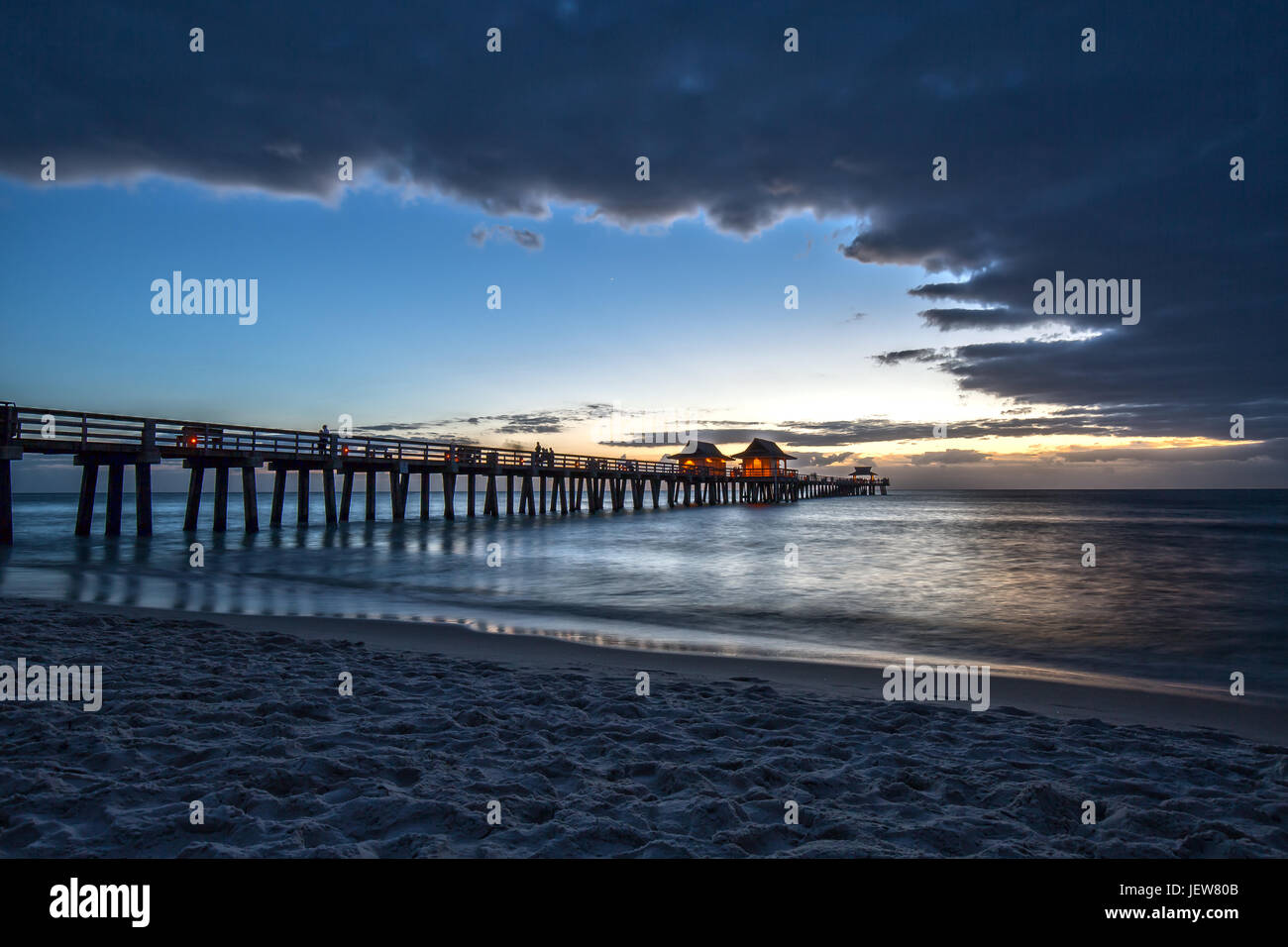 Beautiful sunset at naples pier hi-res stock photography and images - Alamy