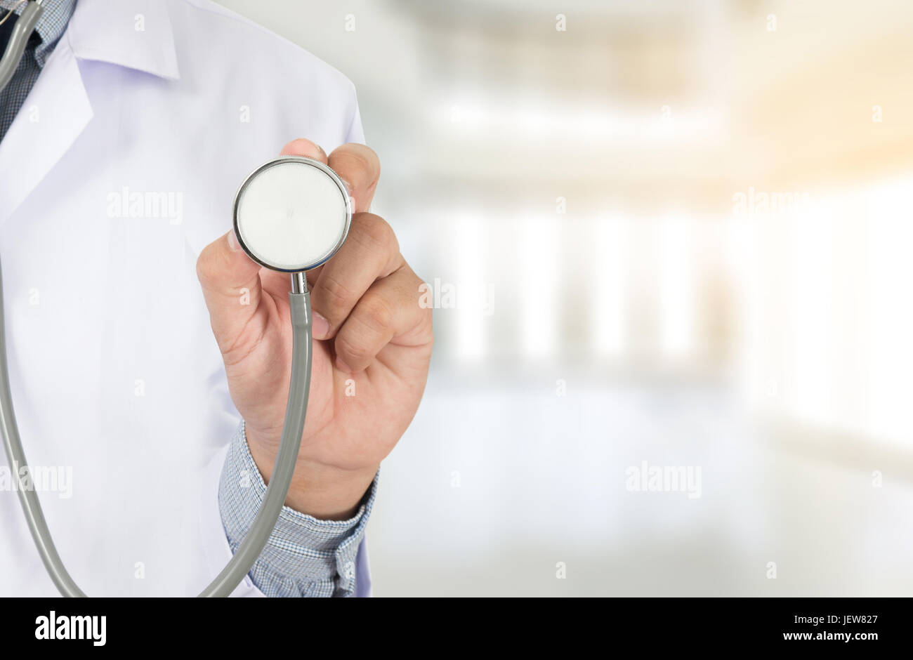 Doctor with stethoscope. doctor hard working. man doctor concept in ...