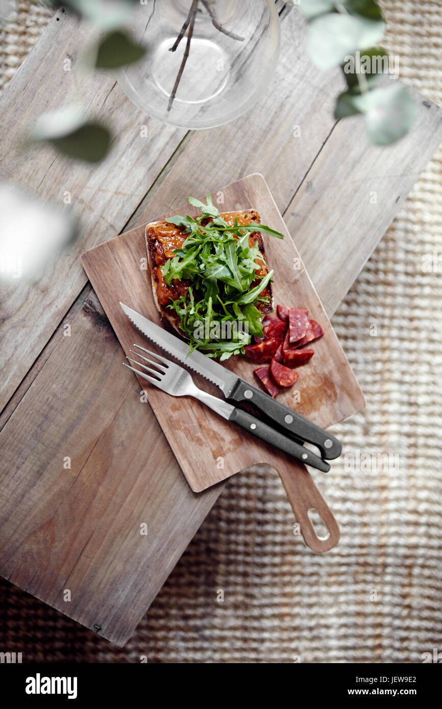 Rocket on toast Stock Photo - Alamy