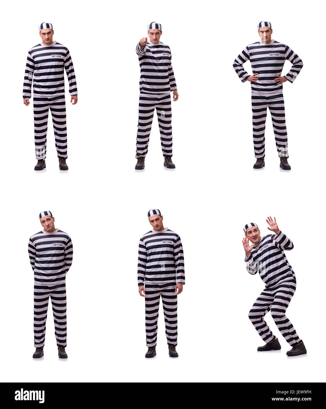 Man prisoner isolated on white background Stock Photo - Alamy