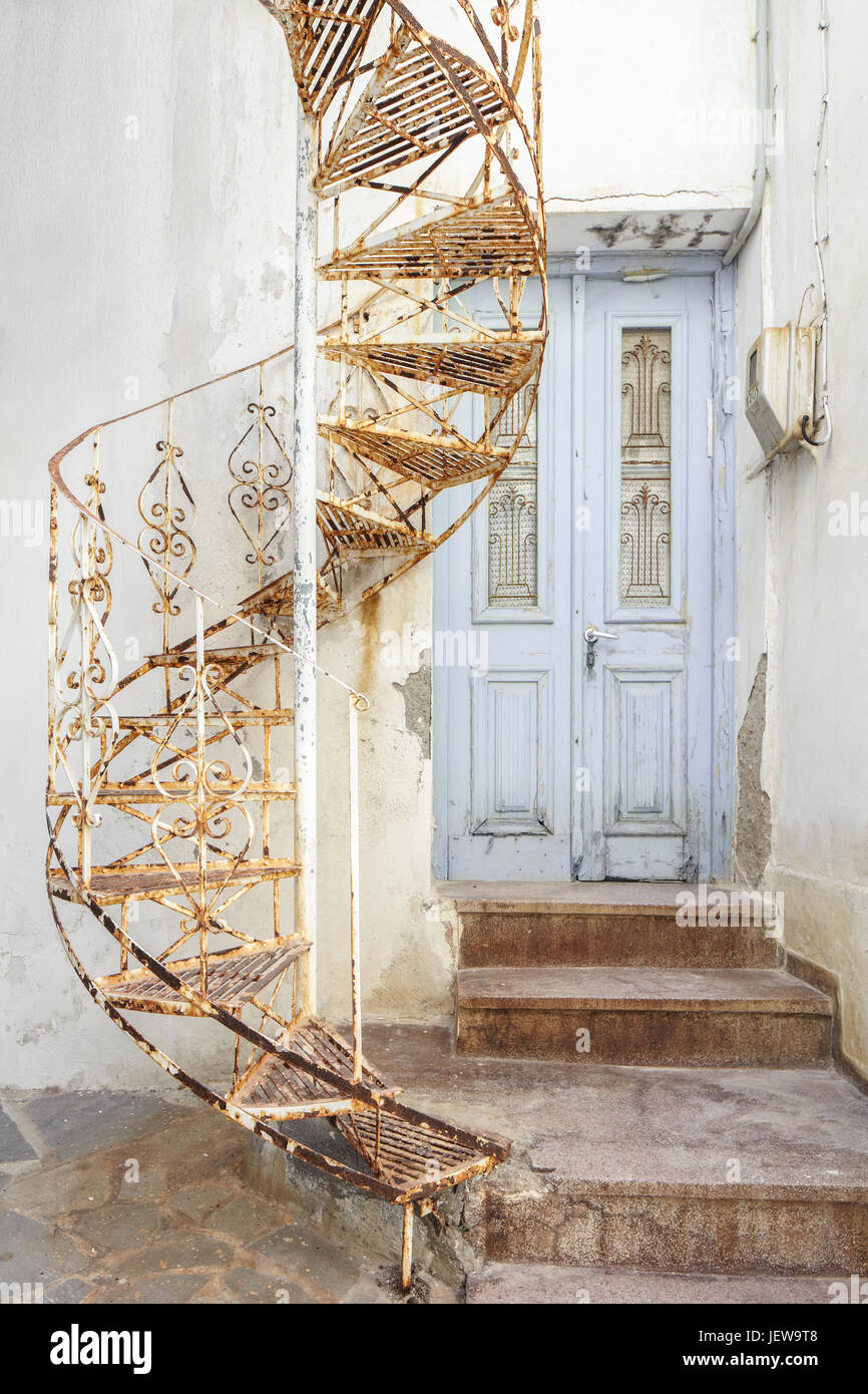 Rusty spiral stairs Stock Photo - Alamy