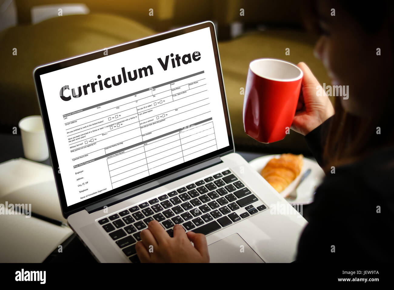 CV - Curriculum Vitae (Job interview concept with business CV resume ...
