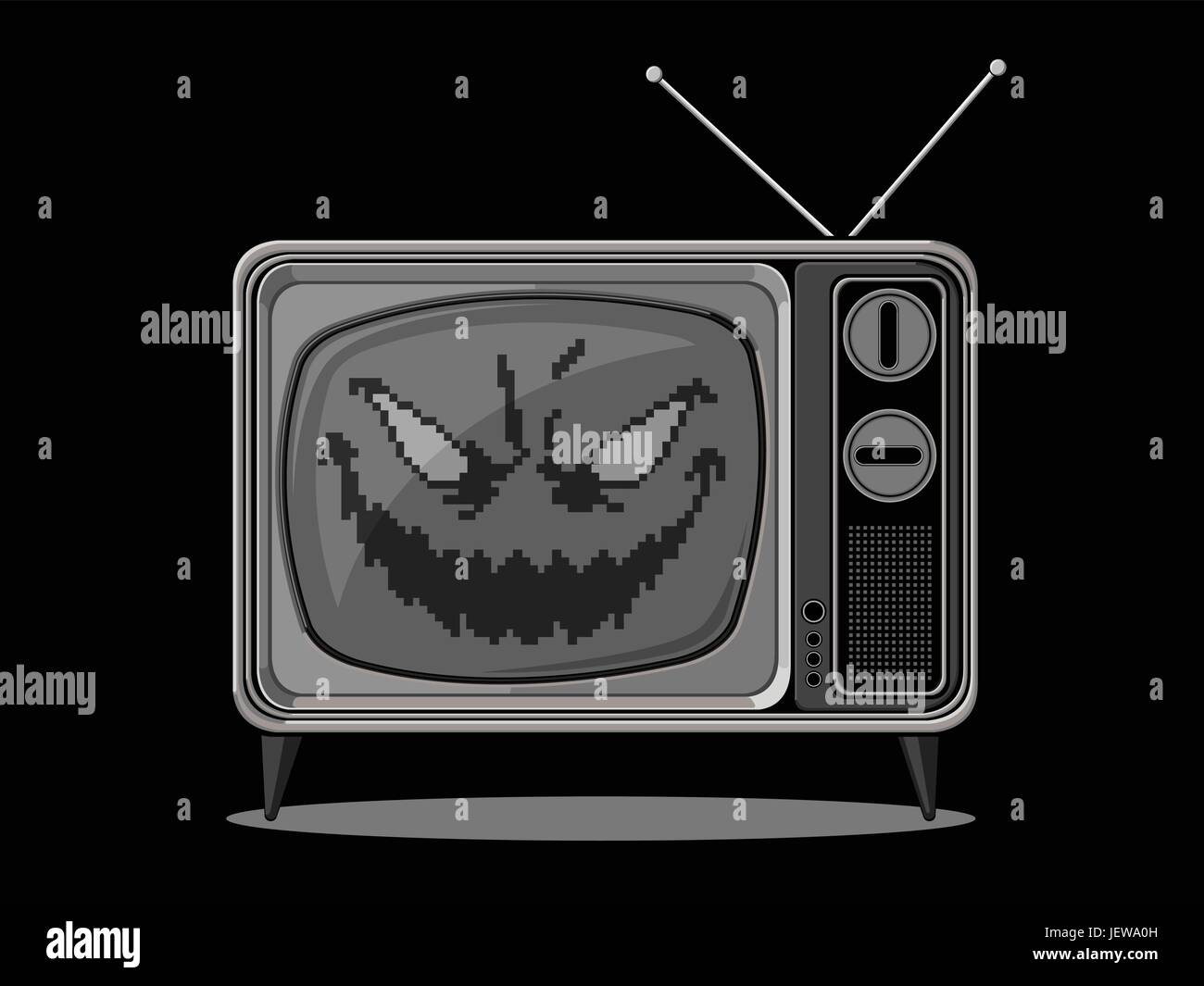 Creepy face tv screen hi-res stock photography and images - Alamy