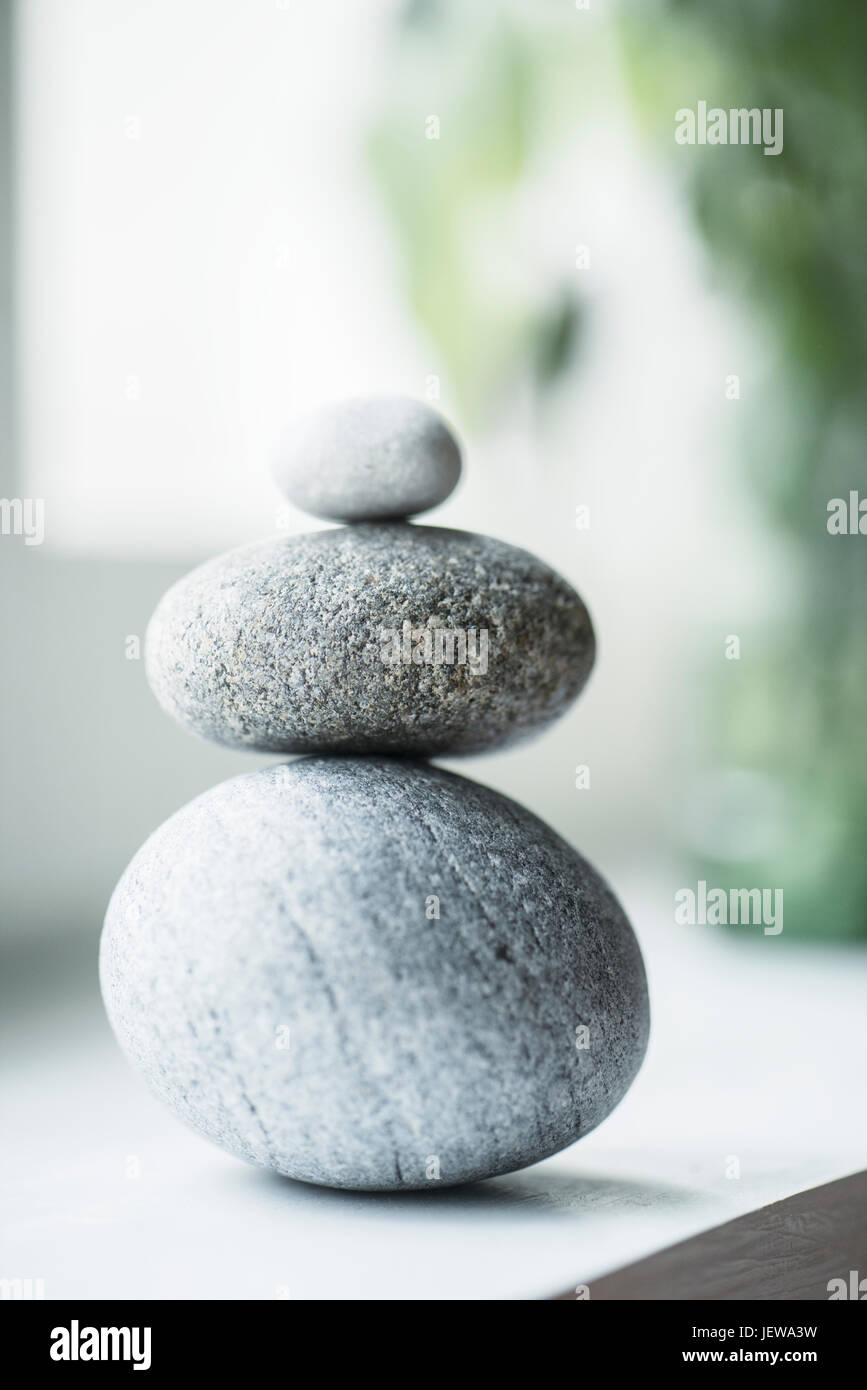 Stack of pebbles Stock Photo - Alamy