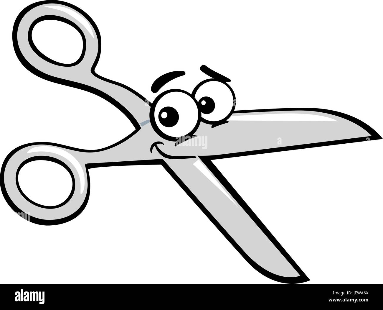 Cartoon scissors Black and White Stock Photos & Images - Alamy