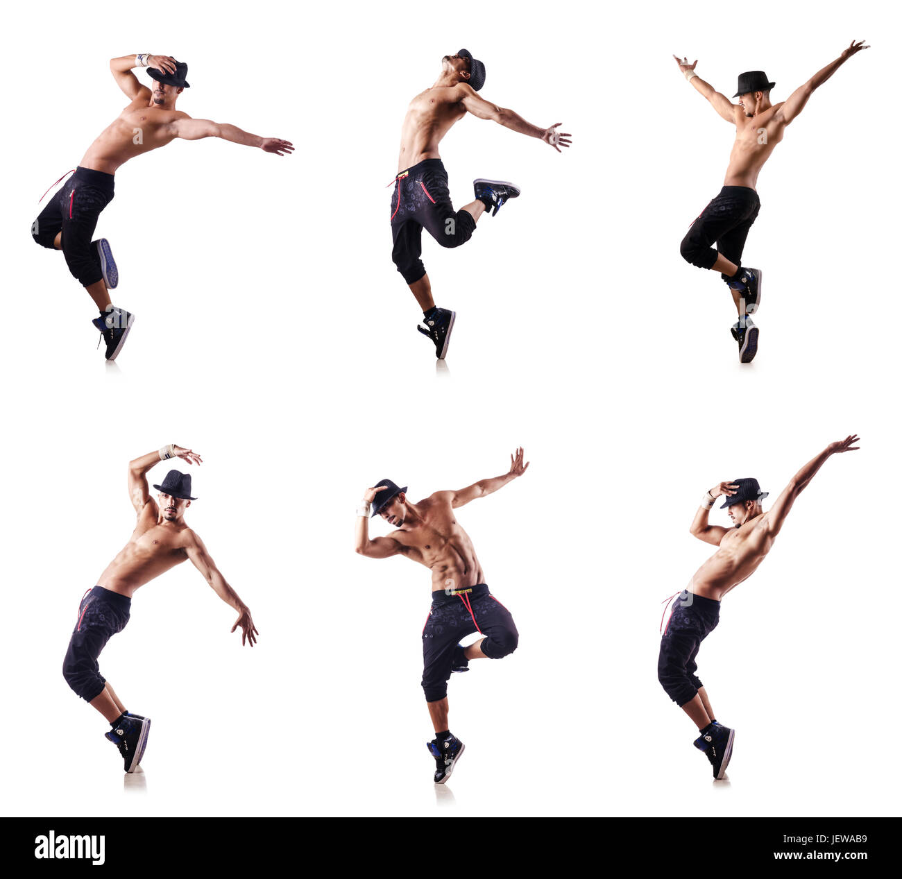 Ripped dancer isolated on the white Stock Photo - Alamy