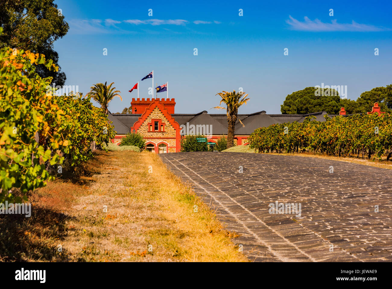 Entrance to Chateau Tanunda in the Baroosa Valley, South Australia ...