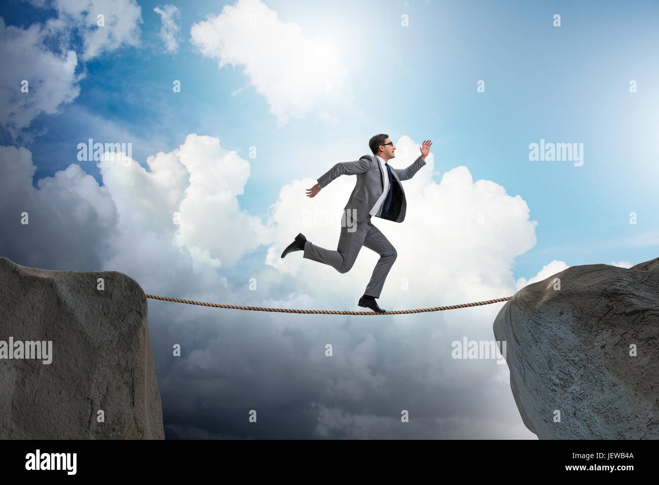 Man running in suit with fear hi-res stock photography and images - Alamy