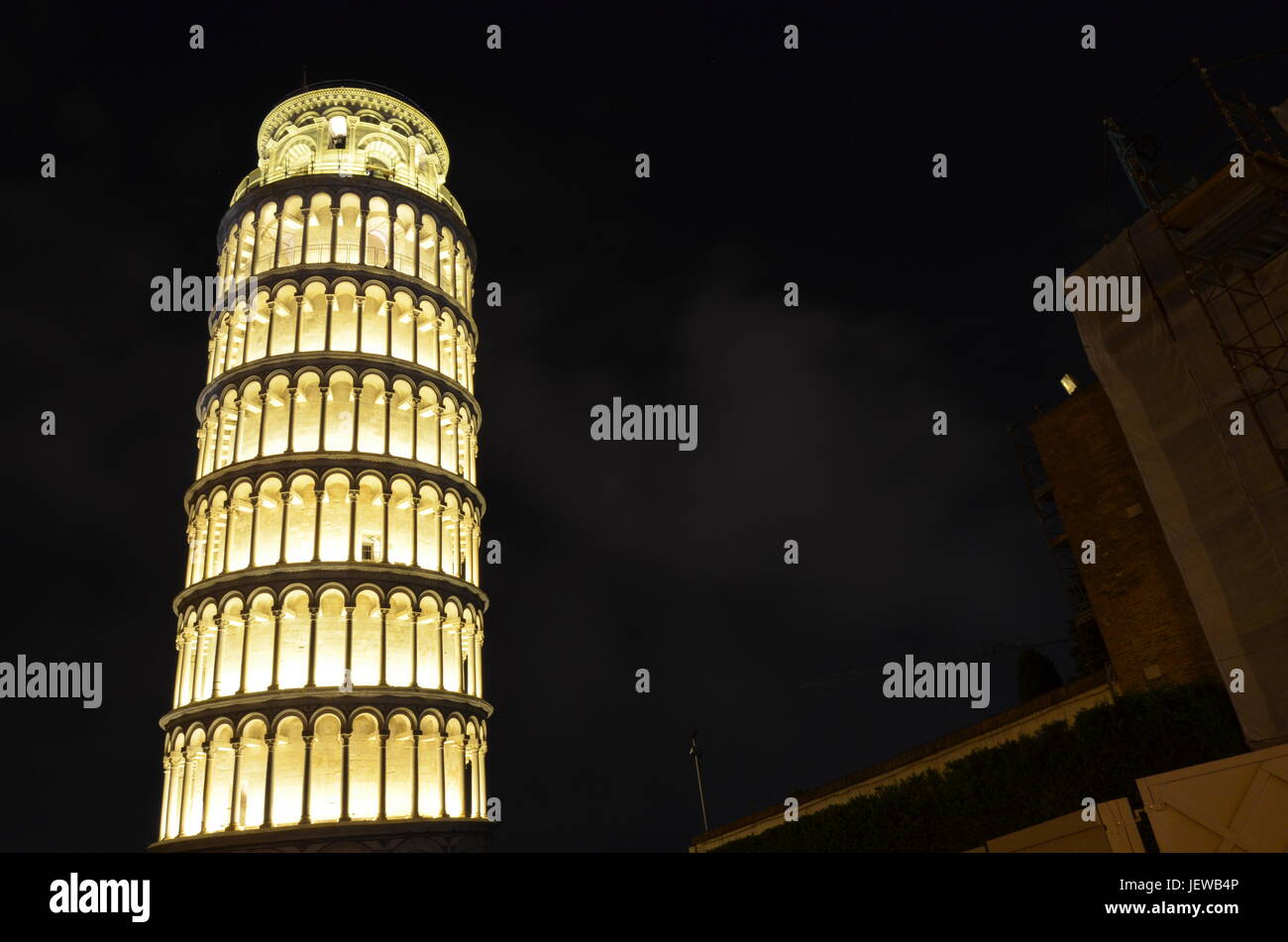 The Tower of Pisa illuminated Stock Photo - Alamy