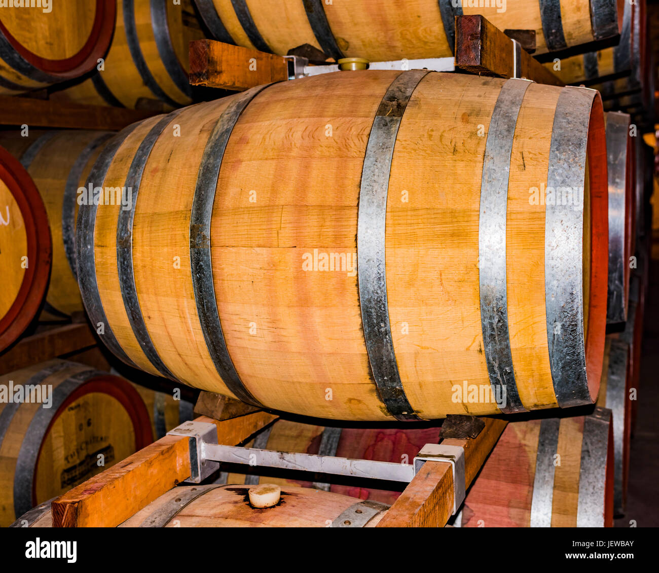 Wine barrels at Chateau Tanunda in South Australia Stock Photo - Alamy