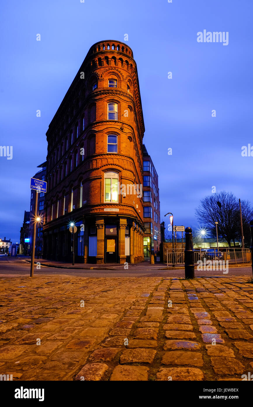 Leeds Bridge House, also known as the Flat Iron similar to the building ...