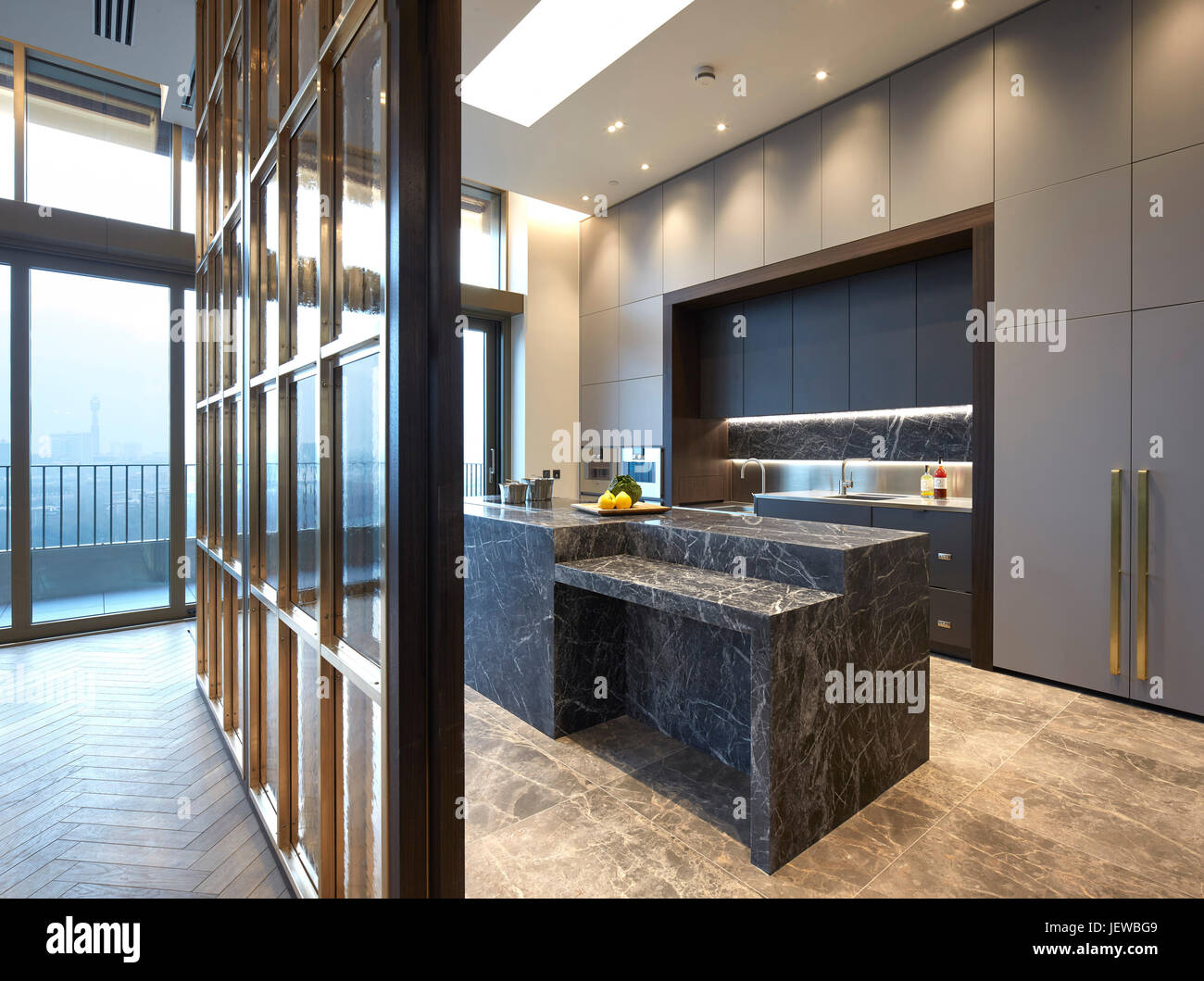 Kitchen. Penthouse at the Tapestry Building, London, United Kingdom ...