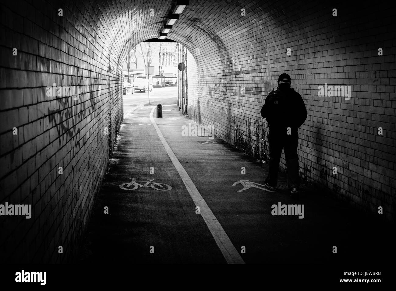 Tunnel on Leeman Road, York, North Yorkshire, UK Stock Photo - Alamy
