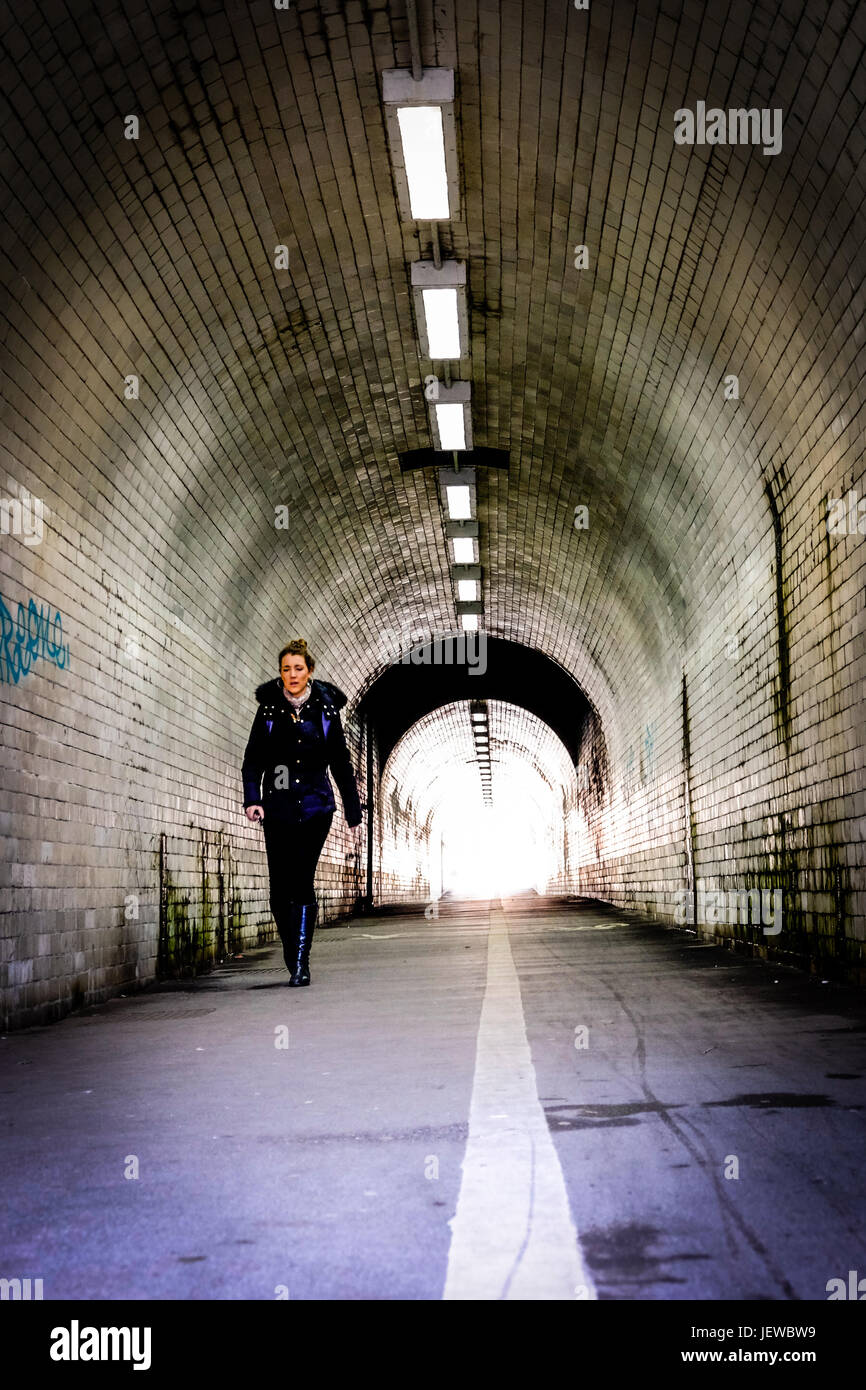 Tunnel on Leeman Road, York, North Yorkshire, UK Stock Photo - Alamy