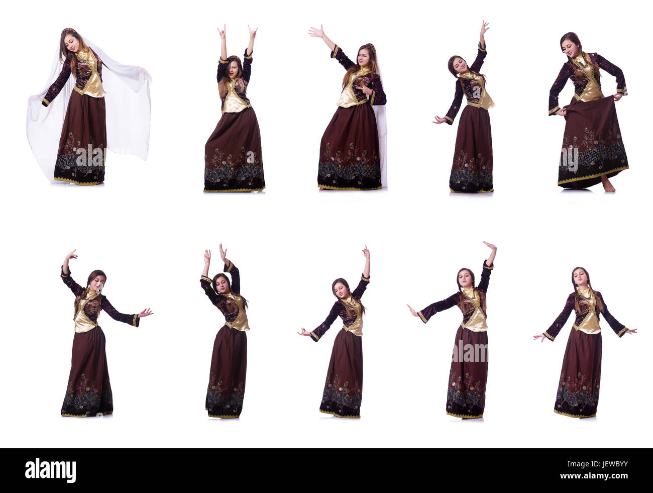 Young lady dancing traditional azeri dance Stock Photo - Alamy