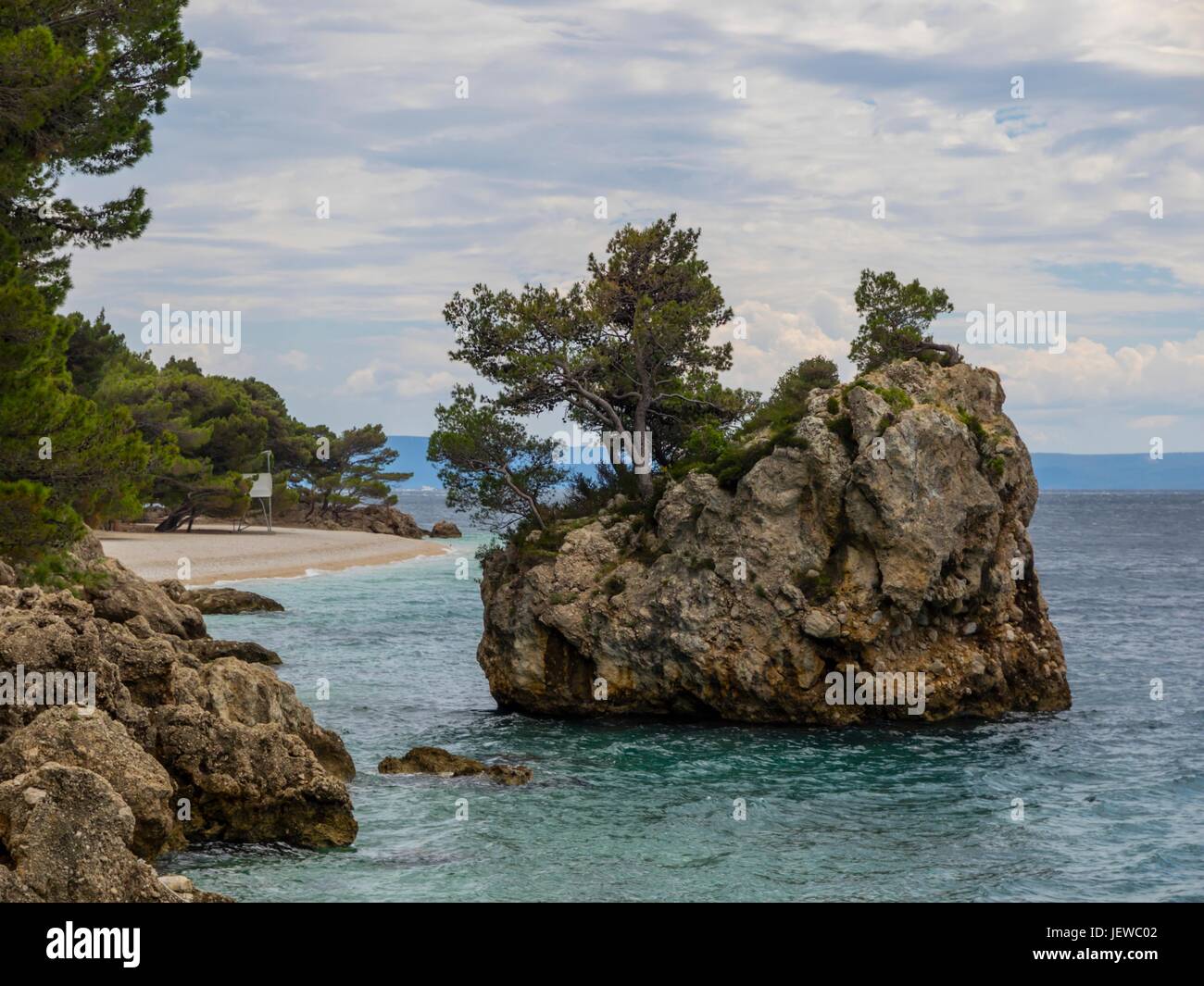 Island trees in brela croatia hi-res stock photography and images - Alamy