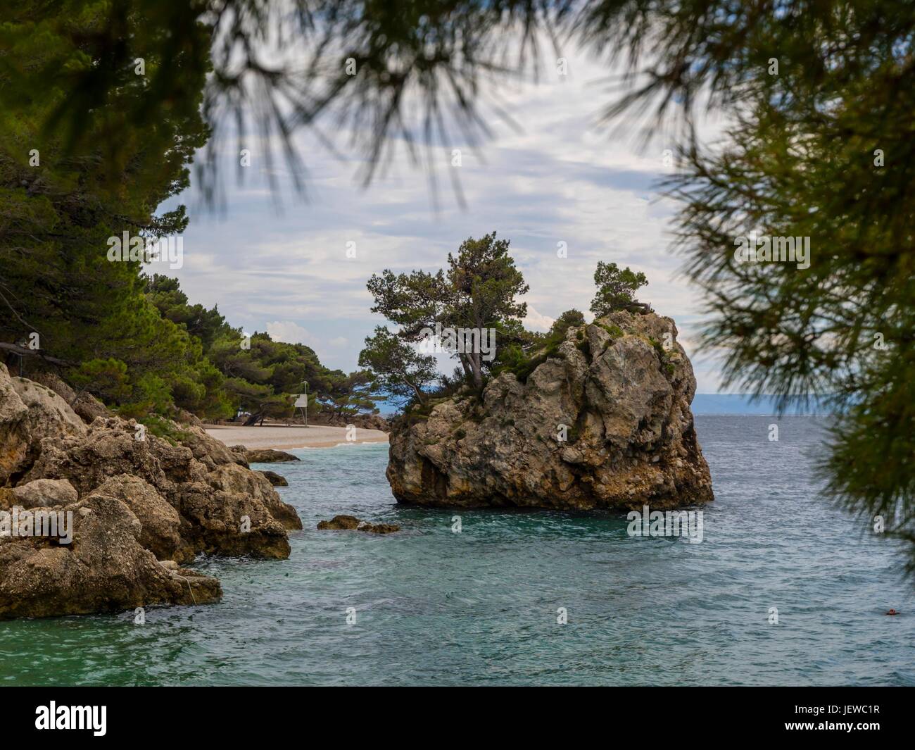 Island trees in brela croatia hi-res stock photography and images - Alamy