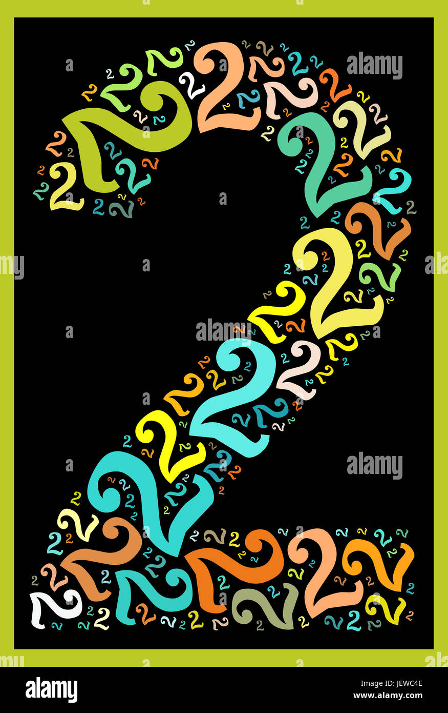 Number two wordcloud text concept Stock Photo - Alamy