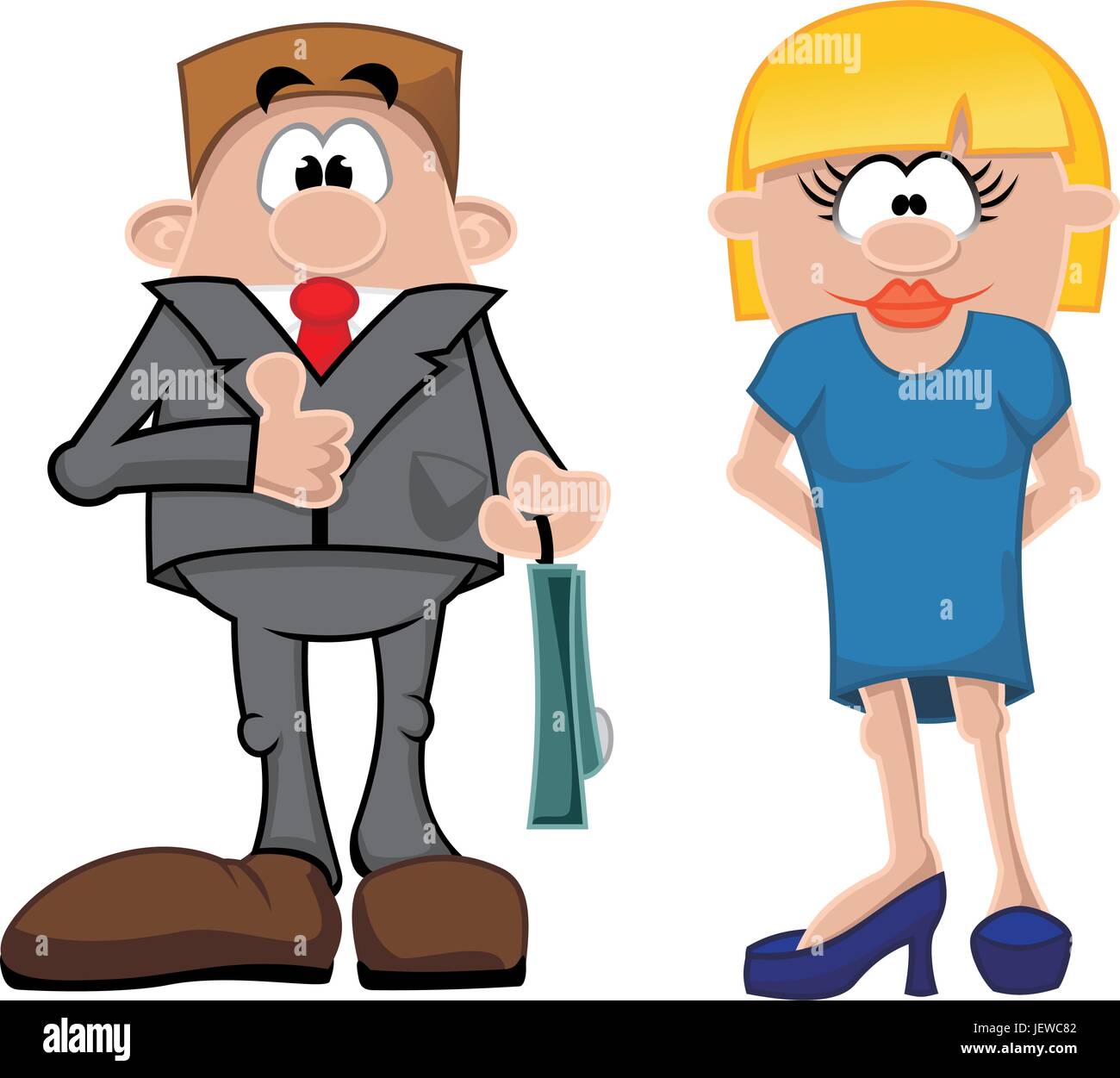 Comic illustration cartoon woman humans Stock Vector Images - Alamy