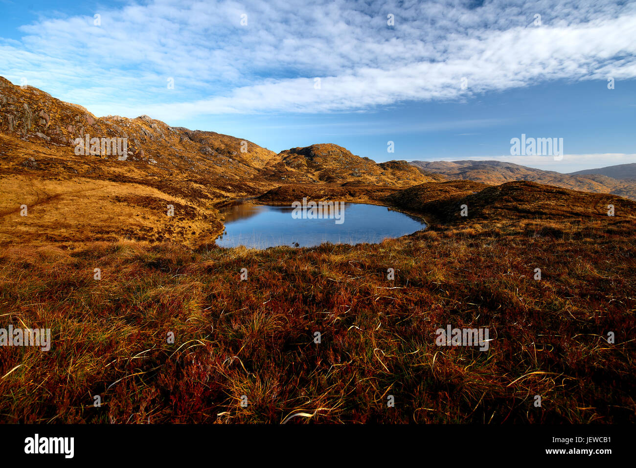 Panorama landscape of the bluestack mountains in County Donegal Ireland ...