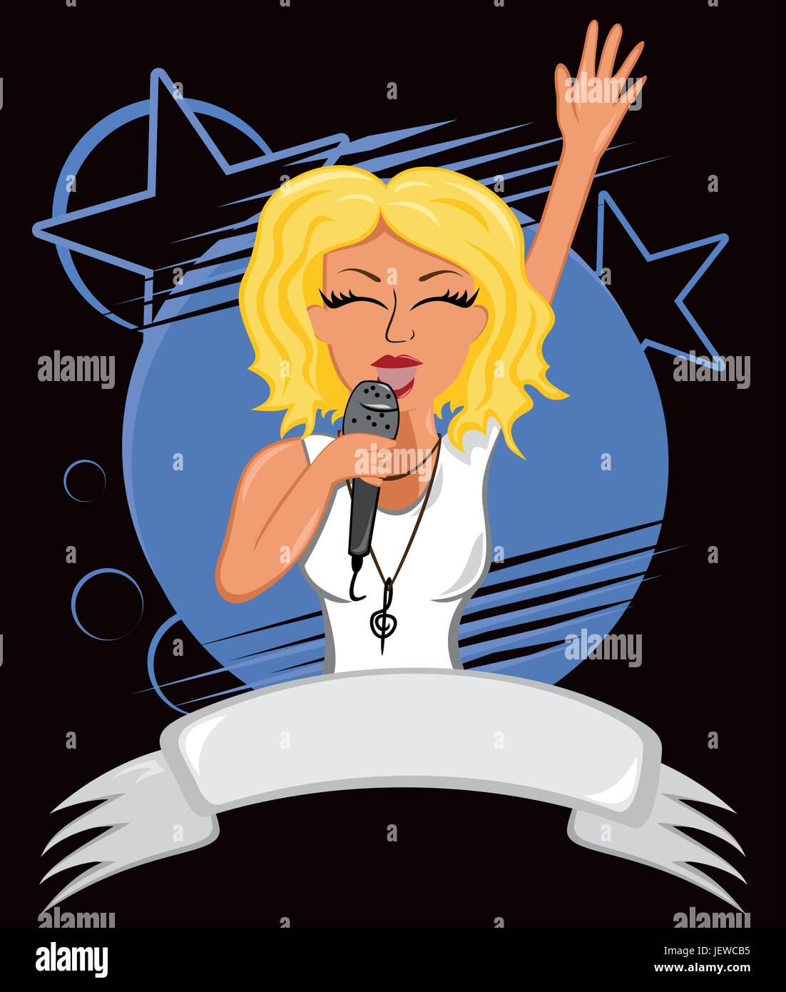 Blonde female singer Stock Vector Images - Alamy