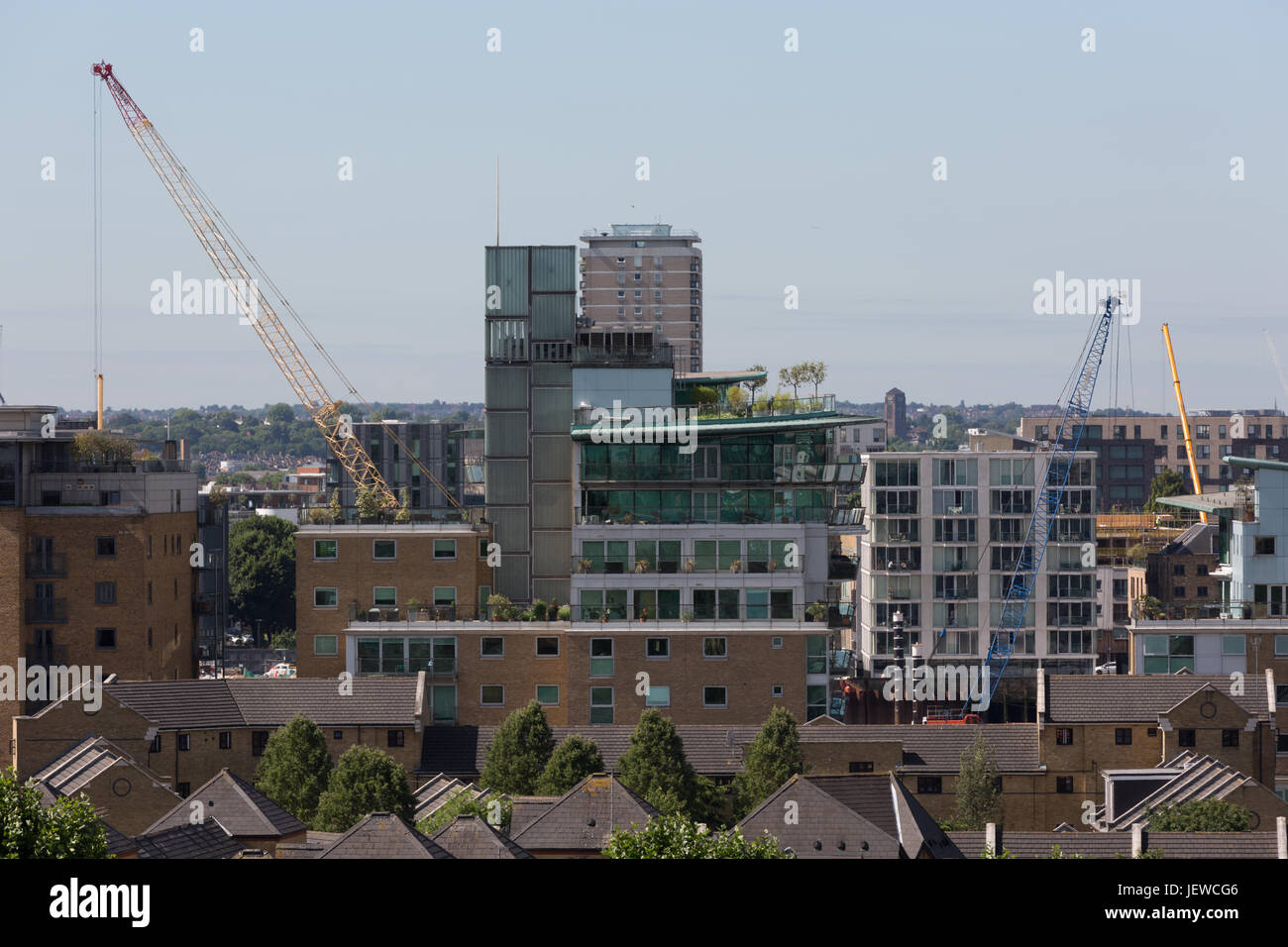 London Dock construction site Wapping London Stock Photo - Alamy