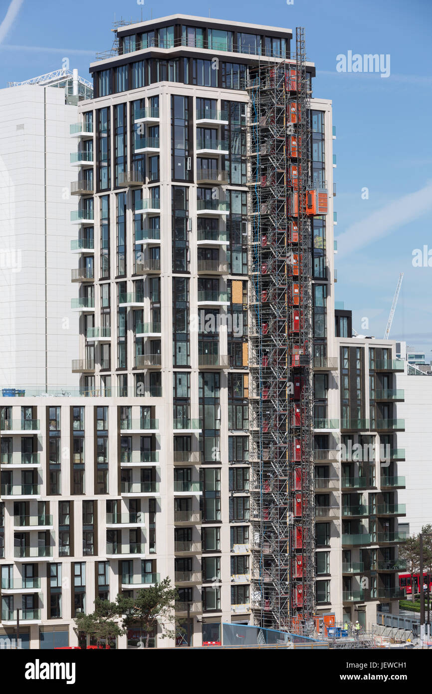 London Dock construction site Wapping London Stock Photo - Alamy