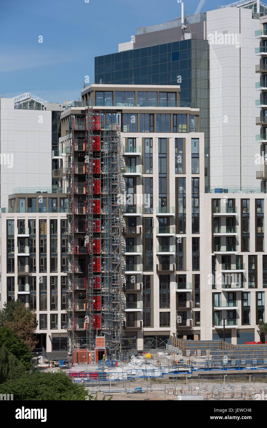London Dock construction site Wapping London Stock Photo - Alamy