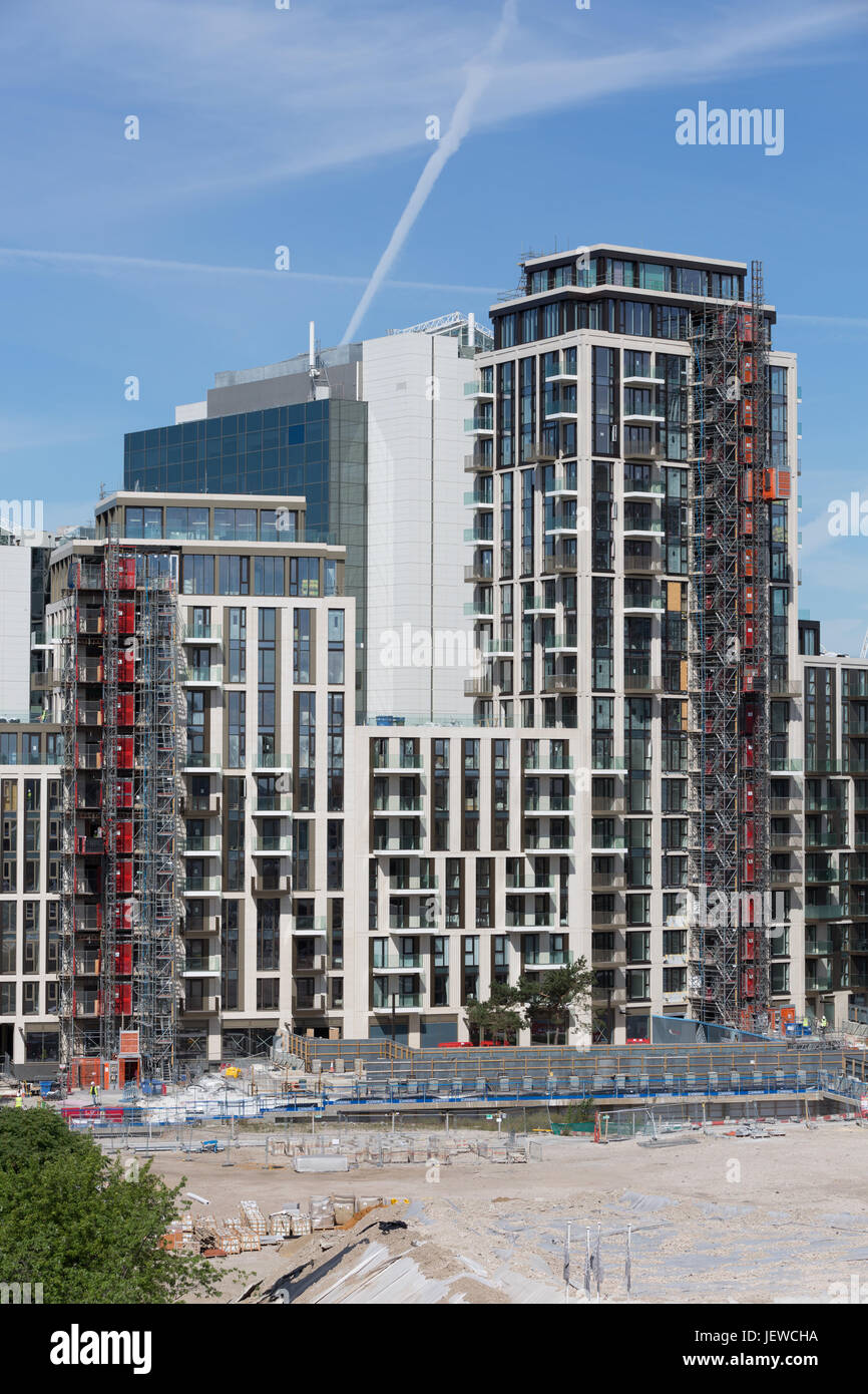London Dock construction site Wapping London Stock Photo - Alamy
