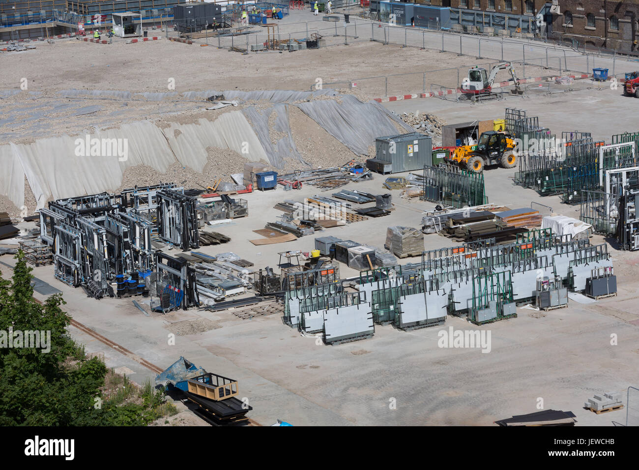London Dock construction site Wapping London Stock Photo - Alamy