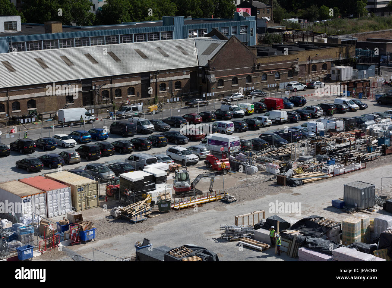London Dock construction site Wapping London Stock Photo - Alamy