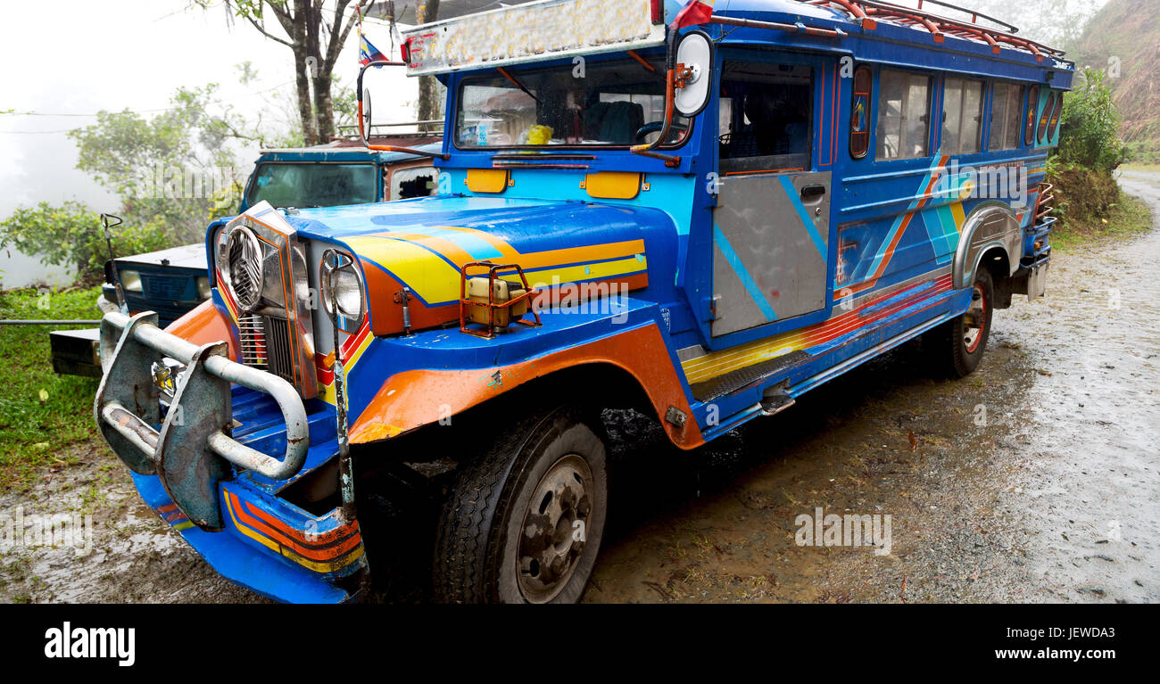 in asia philipphines the typical bus for tourist transportation Stock ...