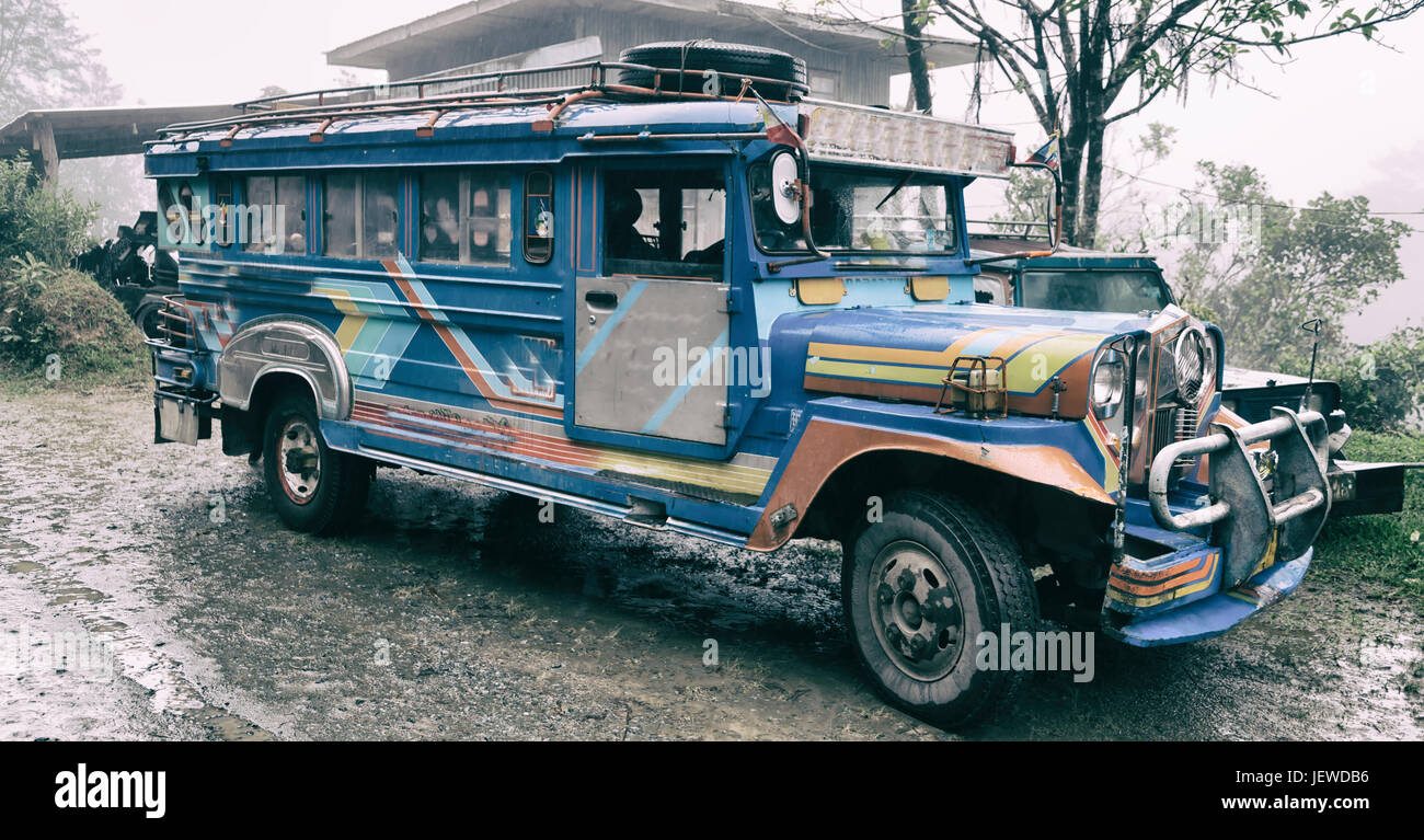 in asia philipphines the typical bus for tourist transportation Stock ...
