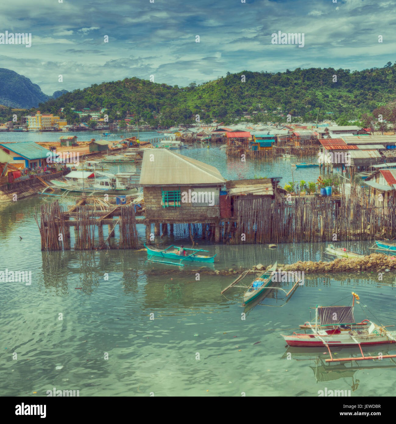 blur philippines house in the slum for poor people concept of poverty ...