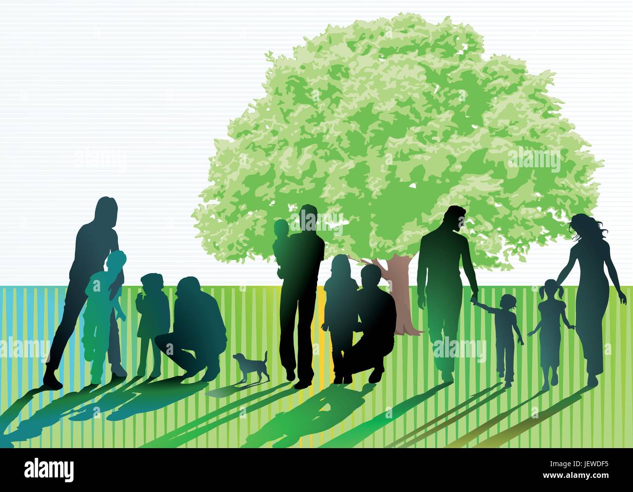 Joyful family parents children Stock Vector Images - Alamy