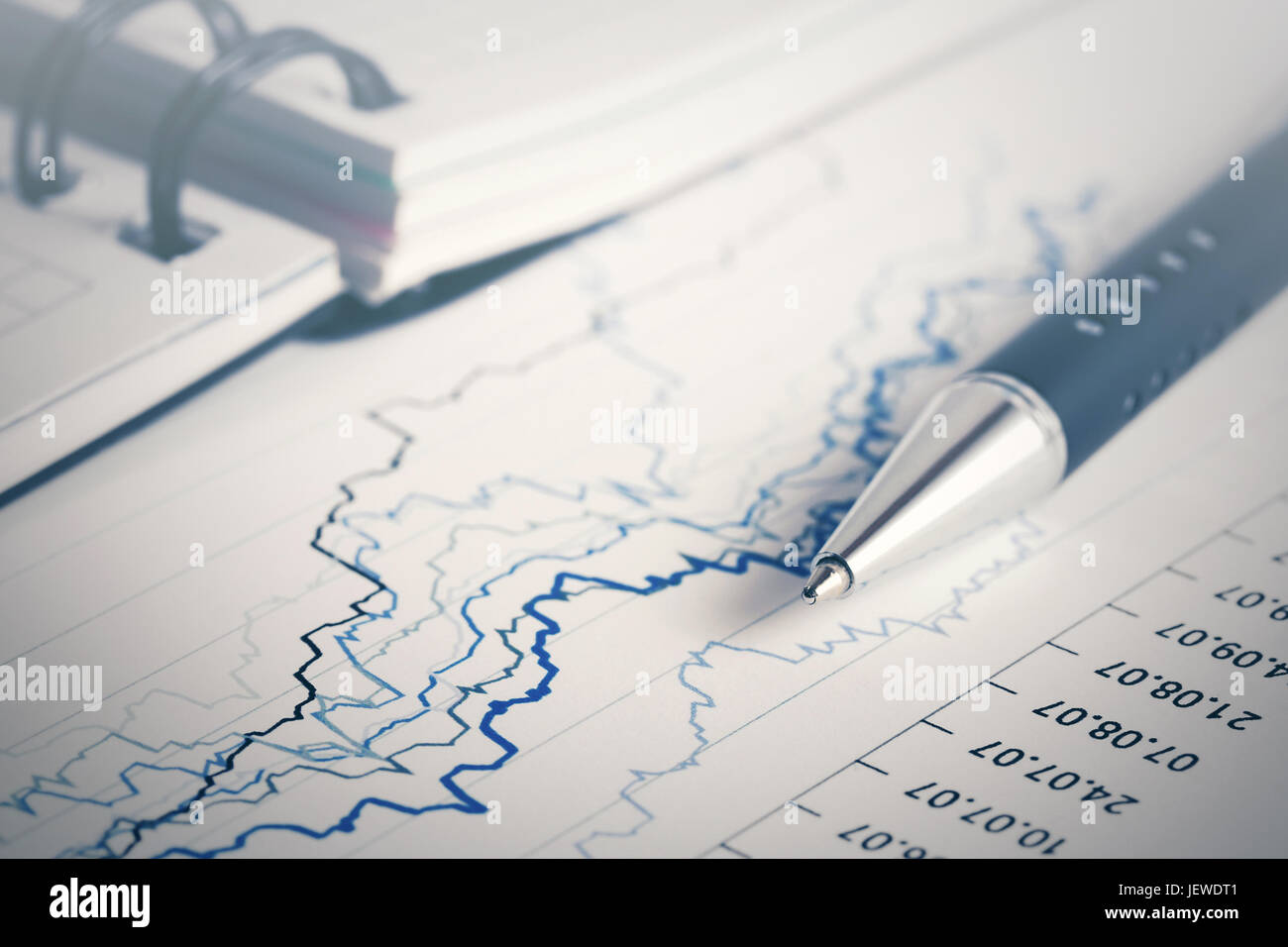 Financial accounting stock market graphs analysis Stock Photo - Alamy