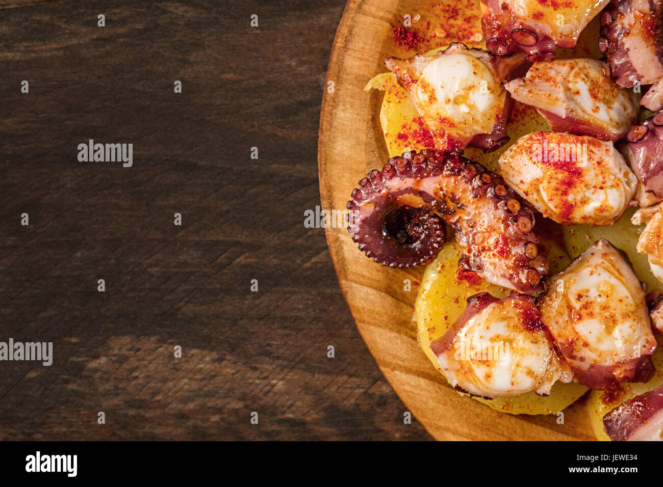 Pulpo a la gallega, traditional Spanish Galician dish Stock Photo - Alamy