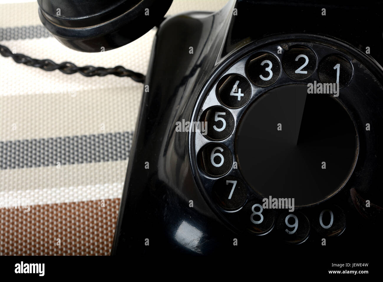 Close Up of Dial Retro Landline Phone Stock Photo - Alamy