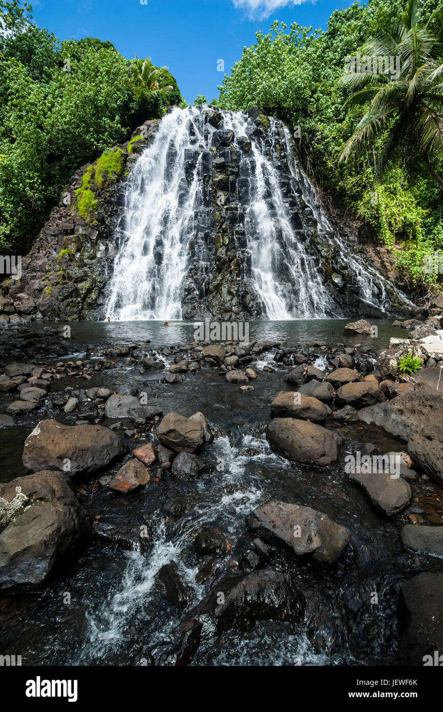 Kepirohi waterfall, Pohnpei, Micronesia, Central Pacific Stock Photo ...