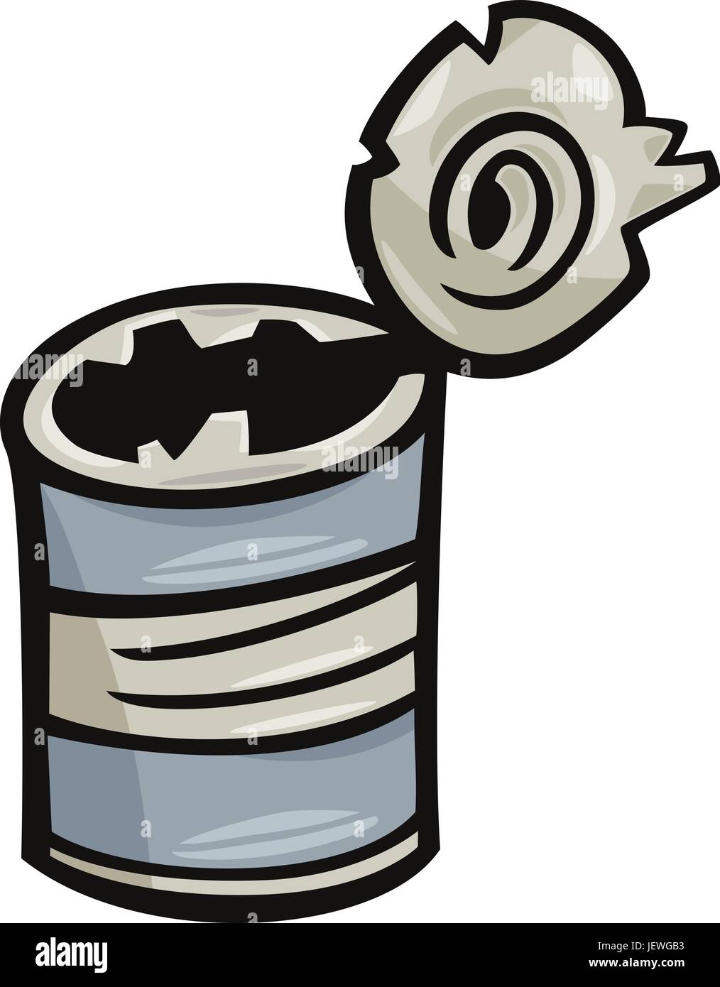 Cartoon open tin can hi-res stock photography and images - Alamy