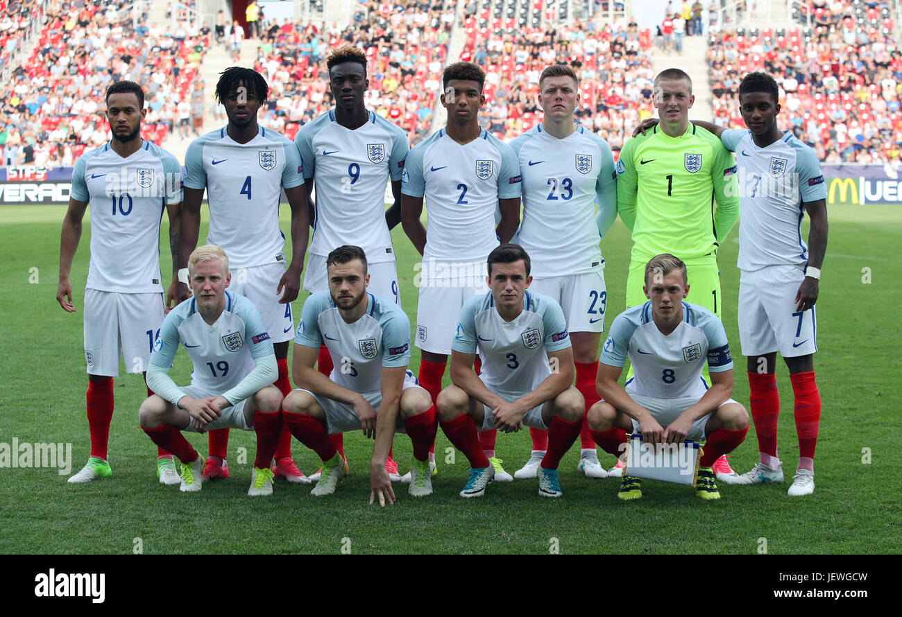 The England team group during the UEFA European Under-21 Championship ...