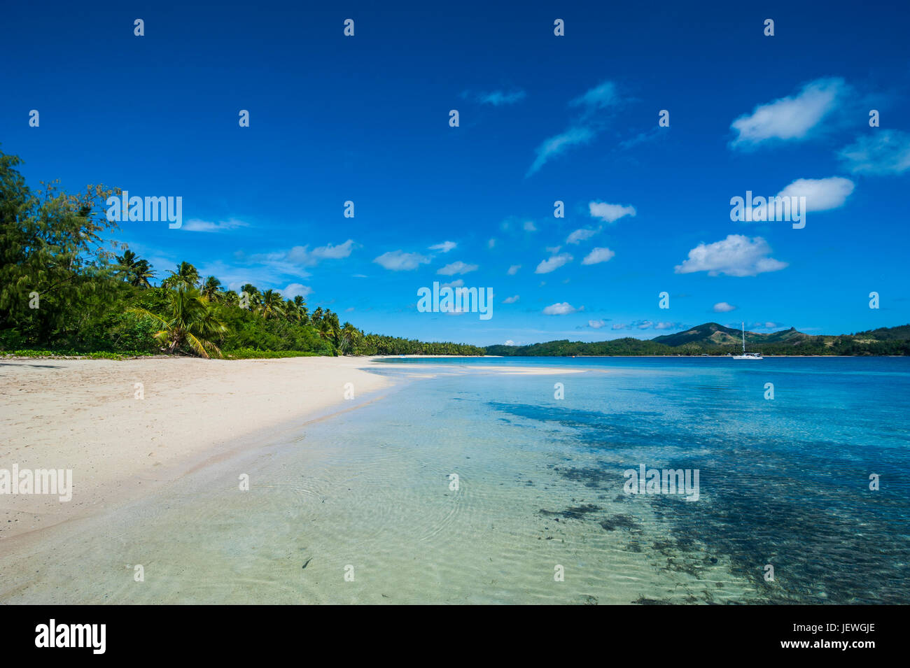 Turquoise Water At Nanuya Lailai Island High Resolution Stock ...